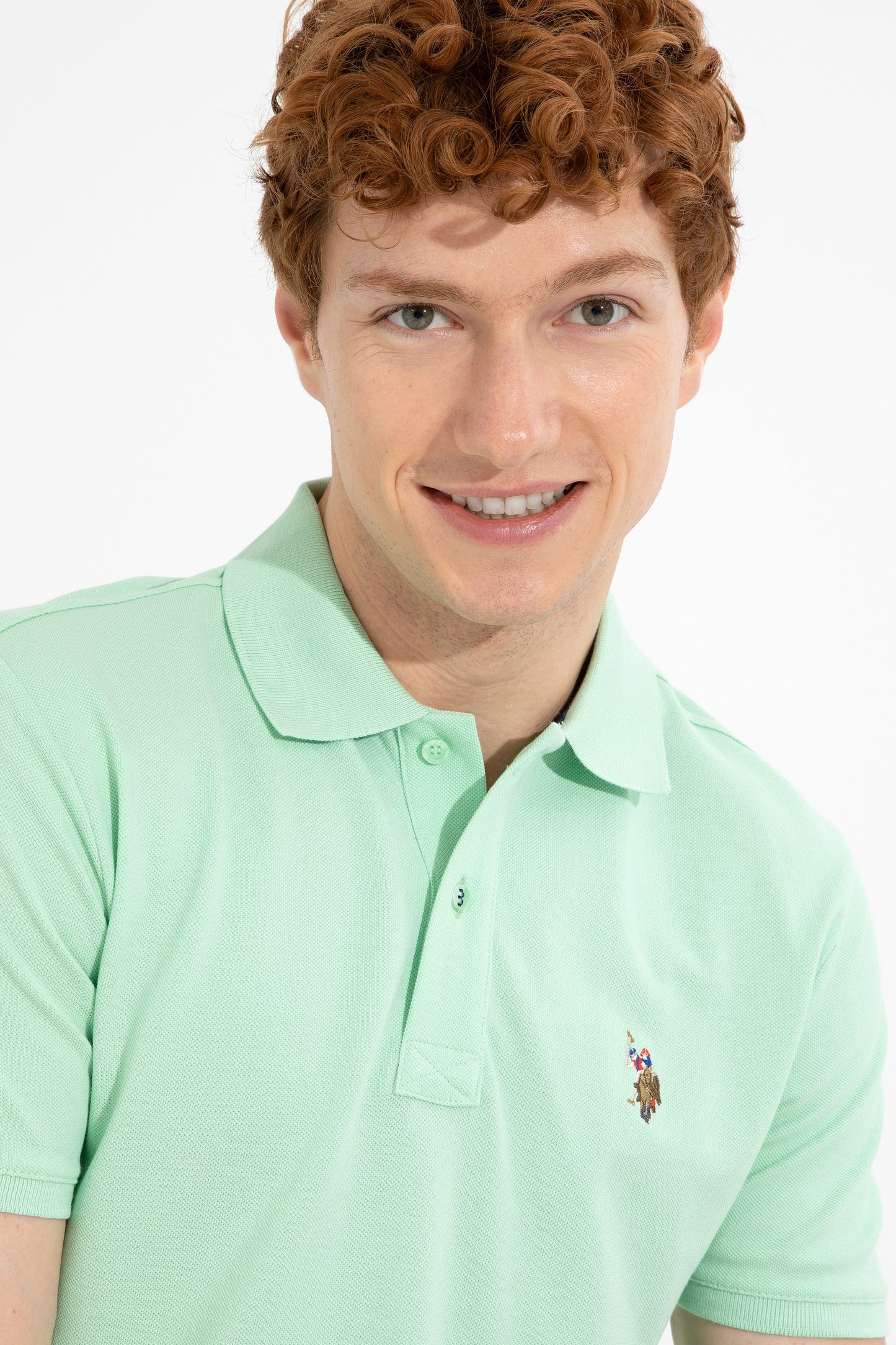 POLO VERT MENTHE À TEXTURE TP10 - 1350557VR090 – US. POLO ASSN